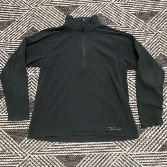 Marmot | Jackets & Coats | Marmot Fleece 4 Zip Pullover Black Jacket ...